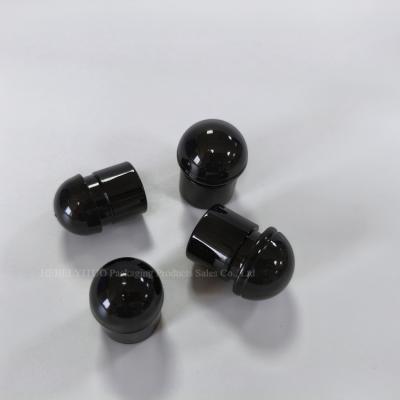 China Mushroom Shaped Black Plastic Perfume Caps 21mm Caliber for Bottle for sale