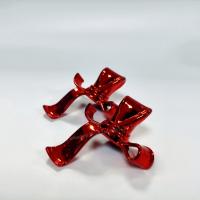 China Bow Shape Plastic Perfume Bottle Cap 15mm Press Pump Top 60mm x 75mm Red Cosmetic Packaging for sale