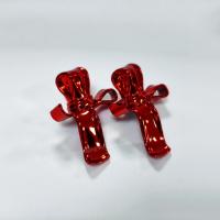 China Bow Shape Plastic Perfume Bottle Cap 15mm Press Pump Top 60mm x 75mm Red Cosmetic Packaging for sale