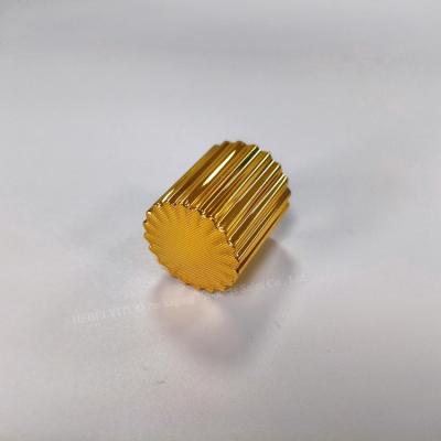 China Round Metal Perfume Bottle Caps with Gold Plating - 1000pcs MOQ, PVD Coating for Durability for sale