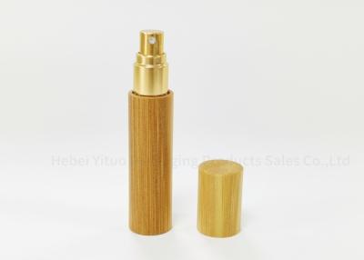 China 10ml Refillable Spray Bottle with Bamboo Cap - Eco-Friendly Cylinder Glass Container for Perfumes & Essential Oils for sale