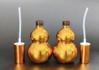 China Gourd Glass Cosmetic Spray Bottles 30ml 1oz for Essential Oils with Vacuum Electroplating Finish for sale
