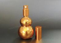 China Gourd Glass Cosmetic Spray Bottles 30ml 1oz for Essential Oils with Vacuum Electroplating Finish for sale