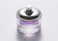 China Purple Custom 100ml Glass Perfume Bottles with 5cm Width 7cm Height Dimensions - Blow Molding Manufacturing for sale