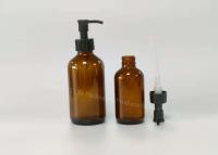 China 500ml Refillable Glass Shampoo Bottles with Press Pump - 6.5cm x 15.4cm Amber Container for Hair Care Products for sale