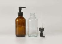 China 500ml Refillable Glass Shampoo Bottles with Press Pump - 6.5cm x 15.4cm Amber Container for Hair Care Products for sale