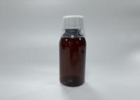 China 100ml Amber Plastic Medicine Bottle with Measuring Cup - GMP Certified Pharmaceutical Packaging for sale