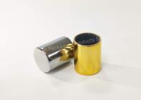 China Gold Silver Anodized Aluminum Perfume Bottle Cap 26mm x 20mm Magnetic Closure for sale