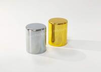 China Gold Silver Anodized Aluminum Perfume Bottle Cap 26mm x 20mm Magnetic Closure for sale