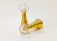 China Luxury Perfume Bottle Cap with Crystal Ball Top - Gold Metal Base, 1000pcs MOQ, Customizable Design for sale