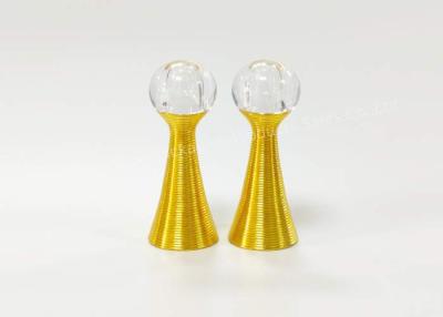 China Luxury Perfume Bottle Cap with Crystal Ball Top - Gold Metal Base, 1000pcs MOQ, Customizable Design for sale