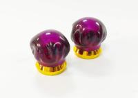 China Special Shape Purple Gold Perfume Bottle Cap 29.3mm Height 32.3mm Width Customizable Design for sale