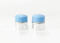 China Blue & Silver Electroplated Aluminum Perfume Cap 20.8mm Caliber 35.8x32.4mm Dimensions for sale