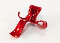 China Bow Shape Plastic Perfume Bottle Cap 15mm Press Pump Top 60mm x 75mm Red Cosmetic Packaging for sale