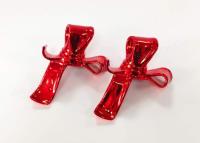 China Bow Shape Plastic Perfume Bottle Cap 15mm Press Pump Top 60mm x 75mm Red Cosmetic Packaging for sale