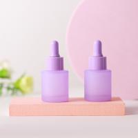 China 30ml Colorful Frosted Glass Essential Oil Bottles with Dropper Caps - UV Protection in Multiple Colors for sale