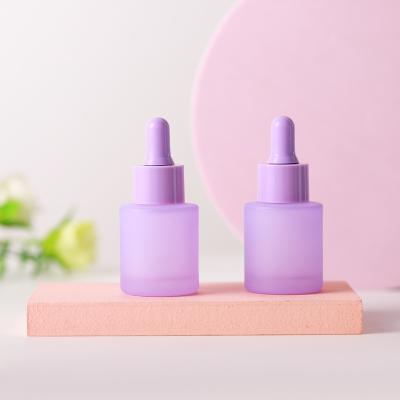 China 30ml Colorful Frosted Glass Essential Oil Bottles with Dropper Caps - UV Protection in Multiple Colors for sale