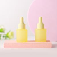 China 30ml Colorful Frosted Glass Essential Oil Bottles with Dropper Caps - UV Protection in Multiple Colors for sale