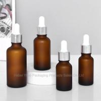 China 50ml Matte Amber Glass Dropper Bottles with UV Protection - ISO9001 Certified Essential Oil Containers for sale