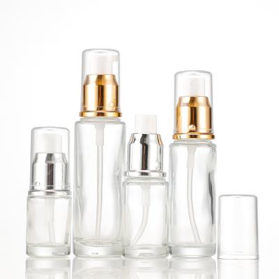 China 100ml Glass Lotion Bottle with Press Pump - Custom Logo Reusable Packaging (MOQ 1000pcs) for sale