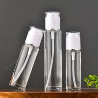 China Custom 1oz Clear Glass Empty Lotion Bottles with Press Pump - 1000pcs MOQ, Gold/Silvery Caps for sale