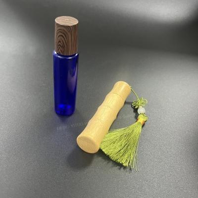 China 5ml Peppermint Roller Bottles Bulk with Wooden Cap - Glass & Plastic Options 1cm x 3cm for sale