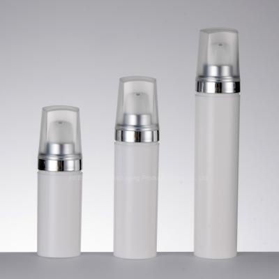 China 50ml White Airless Pump Bottle with Custom Logo - 3.1cm Width × 15.3cm Height BPA-Free PP Packaging for sale