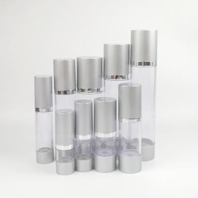 China 100ml Opaque Airless Pump Bottle Cylinder Shape 5.1cm Width PP Plastic Cosmetic Container for sale