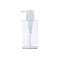 China Square Shampoo Bottle With Press Pump Dispenser Leak Proof Design For Shampoo for sale