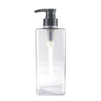 China 500ml Square Plastic Shampoo Bottle with Press Pump Dispenser - Customizable Hotel & Travel Packaging for sale