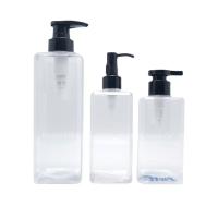 China 500ml Square Plastic Shampoo Bottle with Press Pump Dispenser - Customizable Hotel & Travel Packaging for sale