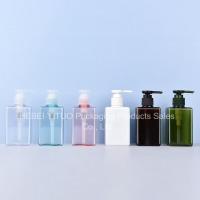 China Square Plastic Hotel Shampoo Bottles 100ml 150ml 250ml with Pump Dispensers - 6.5cm Width × 15.4cm Length for sale