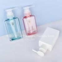 China Square Plastic Hotel Shampoo Bottles 100ml 150ml 250ml with Pump Dispensers - 6.5cm Width × 15.4cm Length for sale