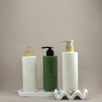 China 450ml Durable Glass Shampoo Bottle with Leak Proof Press Pump for Hotels for sale