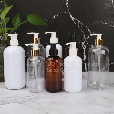 China 500ml PET Plastic Shampoo Container with Press Pump Sealing - Refillable Travel Bottle 15.4cm x 7.5cm for sale
