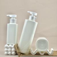 China White Plastic Refillable Shampoo Containers 300ml 500ml 750ml Travel Empty PET Bottles with Press Pump for sale