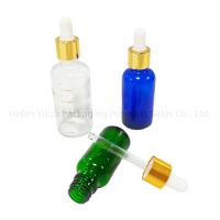 China 20ml 30ml 50ml 100ml Essential Oil Glass Dropper Bottles with Rubber Cap UV Protection for sale