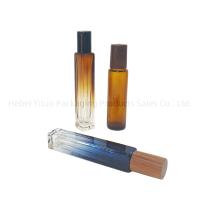 China 2cm Width 15ml Borosilicate Glass Perfume Bottle with Plastic Pump for Fragrance Cosmetic Essential Oil for sale