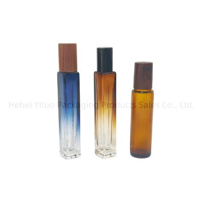 China 2cm Width 15ml Borosilicate Glass Perfume Bottle with Plastic Pump for Fragrance Cosmetic Essential Oil for sale