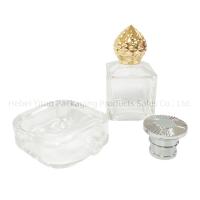 China Borosilicate Glass Perfume Bottle 50ml with Plastic Pump Leakproof Design for Fragrance Dispensing for sale