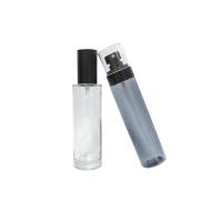 China 43mm PET Cosmetic Spray Bottle Hot Stamping Flat Shoulder for Toner Facial Mist 100ml for sale