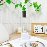 China 43mm Fine Mist Spray Bottle PET Cylinder Shape Refillable for Cosmetic Facial Mist Toner and Makeup Setting for sale