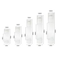 China 200ml Clear Plastic Lotion Bottle with Pump Round Empty Bulk for sale
