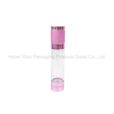 China Custom PP Metal Shoulder Airless Pump Bottle 30ml 50ml for Cosmetics Skincare for sale