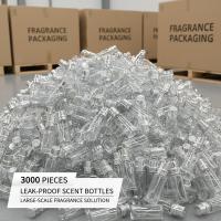 China 3000 Pieces Borosilicate Glass Perfume Bottles 70mm Leak Proof Bulk Fragrance Packaging for sale