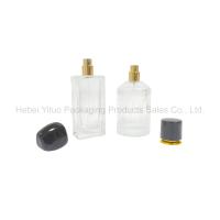 China Bulk 100ml Lid Sealing Antique Perfume Bottles Clear Glass Vintage Style Refillable 18mm Neck for sale