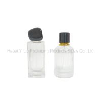 China Bulk 100ml Lid Sealing Antique Perfume Bottles Clear Glass Vintage Style Refillable 18mm Neck for sale
