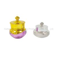 China Bright Colors Cosmetic Cream Jar Electroplating Hot Stamping Custom Logo Luxury 50ml Packaging for sale