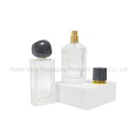 China Bulk 100ml Lid Sealing Antique Perfume Bottles Clear Glass Vintage Style Refillable 18mm Neck for sale