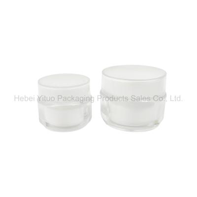 China White Cosmetic Cream Jar 50g Round Cans for sale